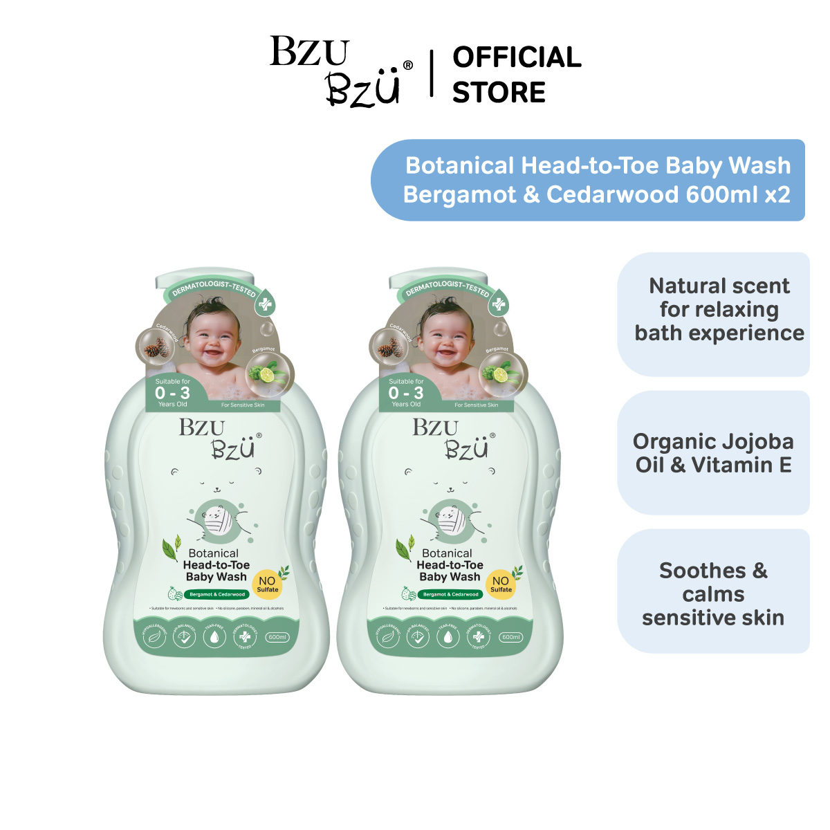 BZU BZU Botanical Essential Oil Head-to-Toe Baby Wash Bundle Deals ...