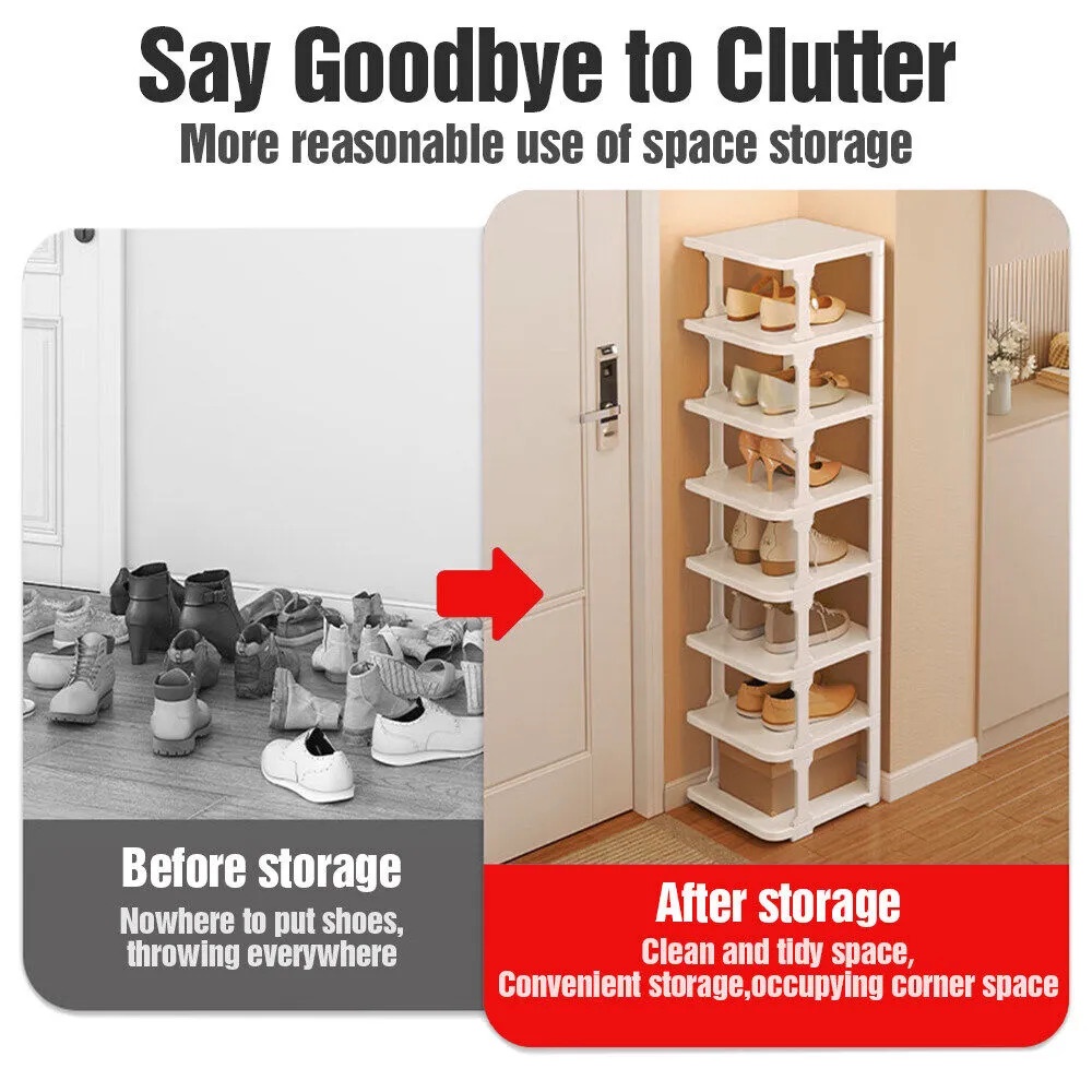 Foldable Multi-Layer Shoe Rack – Space-Saving Shoes Organizer Cabinet ...