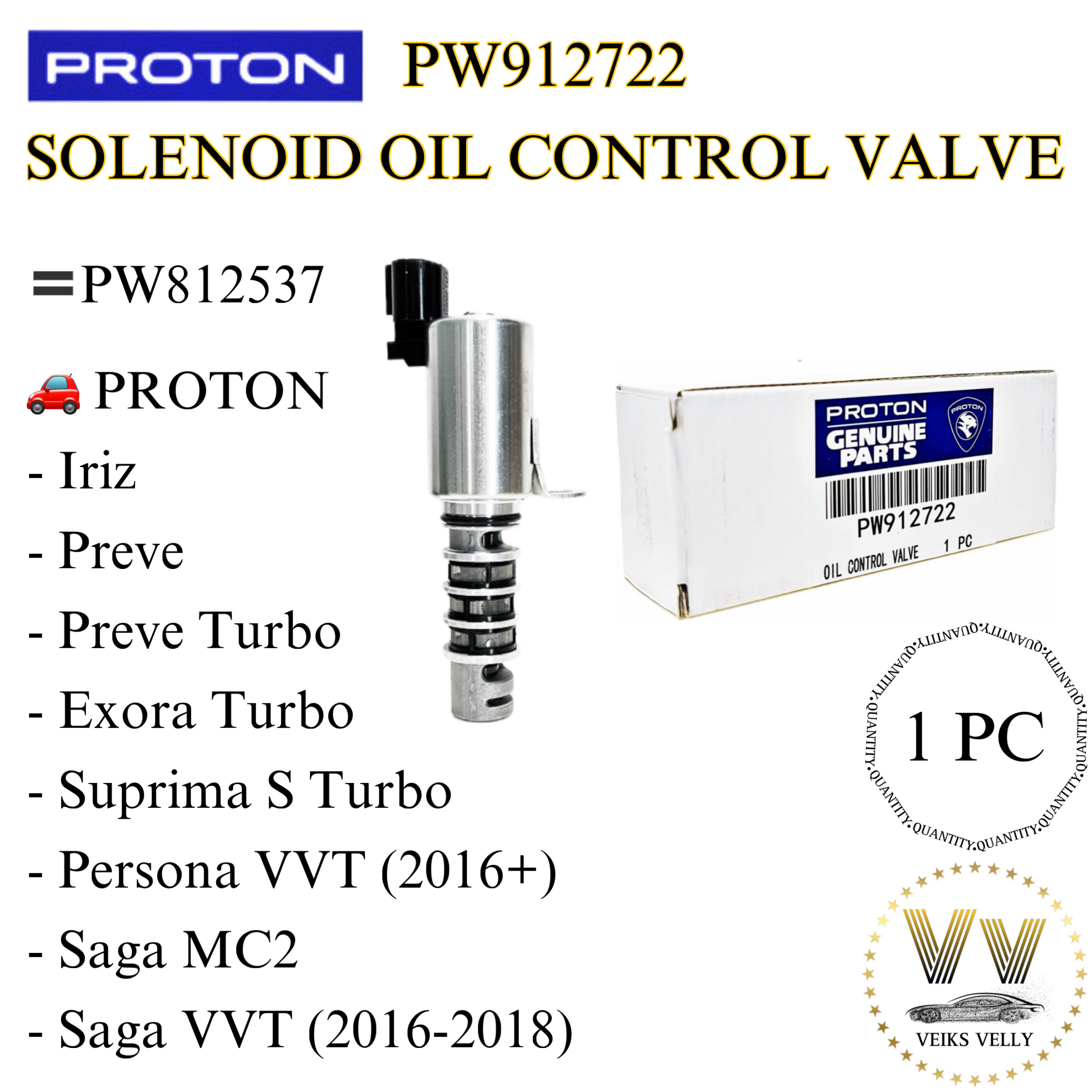 🚗 PW912722 PROTON INJAP KAWALAN MINYAK SOLENOID OIL CONTROL VALVE IRIZ ...