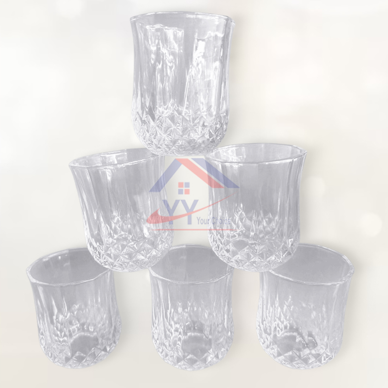 Acrylic Plastic Water Cup【1 PC】【PS-401】/Transparent Diamond Crystal ...