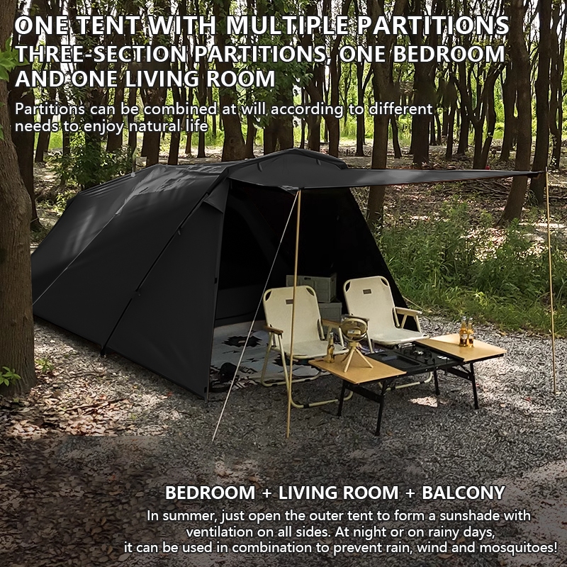 KEEPHIKE Portable Tunnel Tent Outdoor Camping Overnight Anti-Rainstorm ...