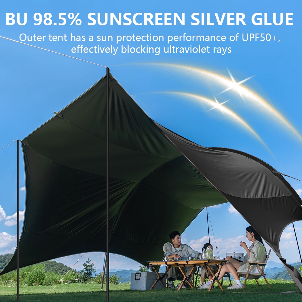 KEEPHIKE canopy tent outdoor large overnight camping picnic equipment ...