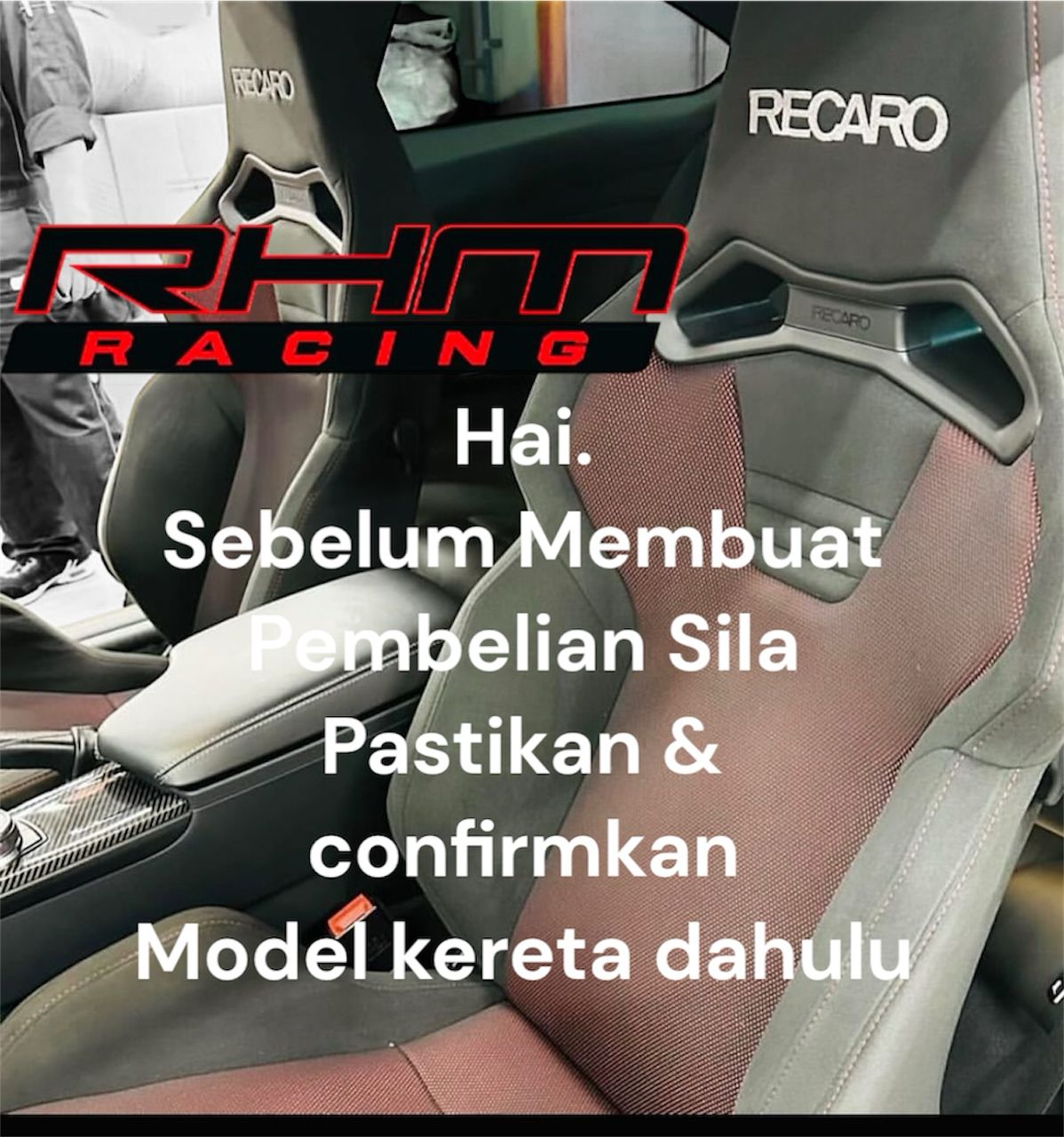 Bucket Seat Civic Type R FK8 FL5 Design | Racing Fixed Seat with Slider ...