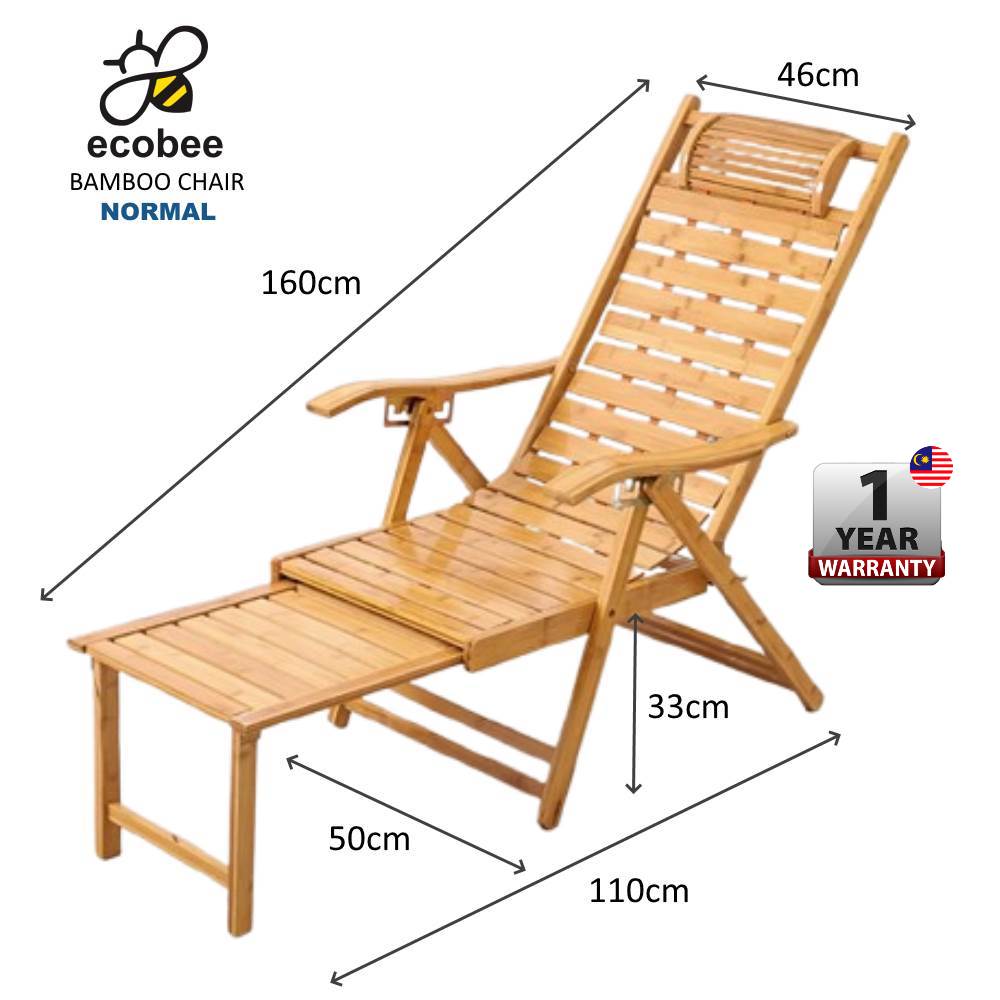 EcoBee BAMBOO Foldable Armchair Rocking Swing Lazy Chair Kerusi Malas ...