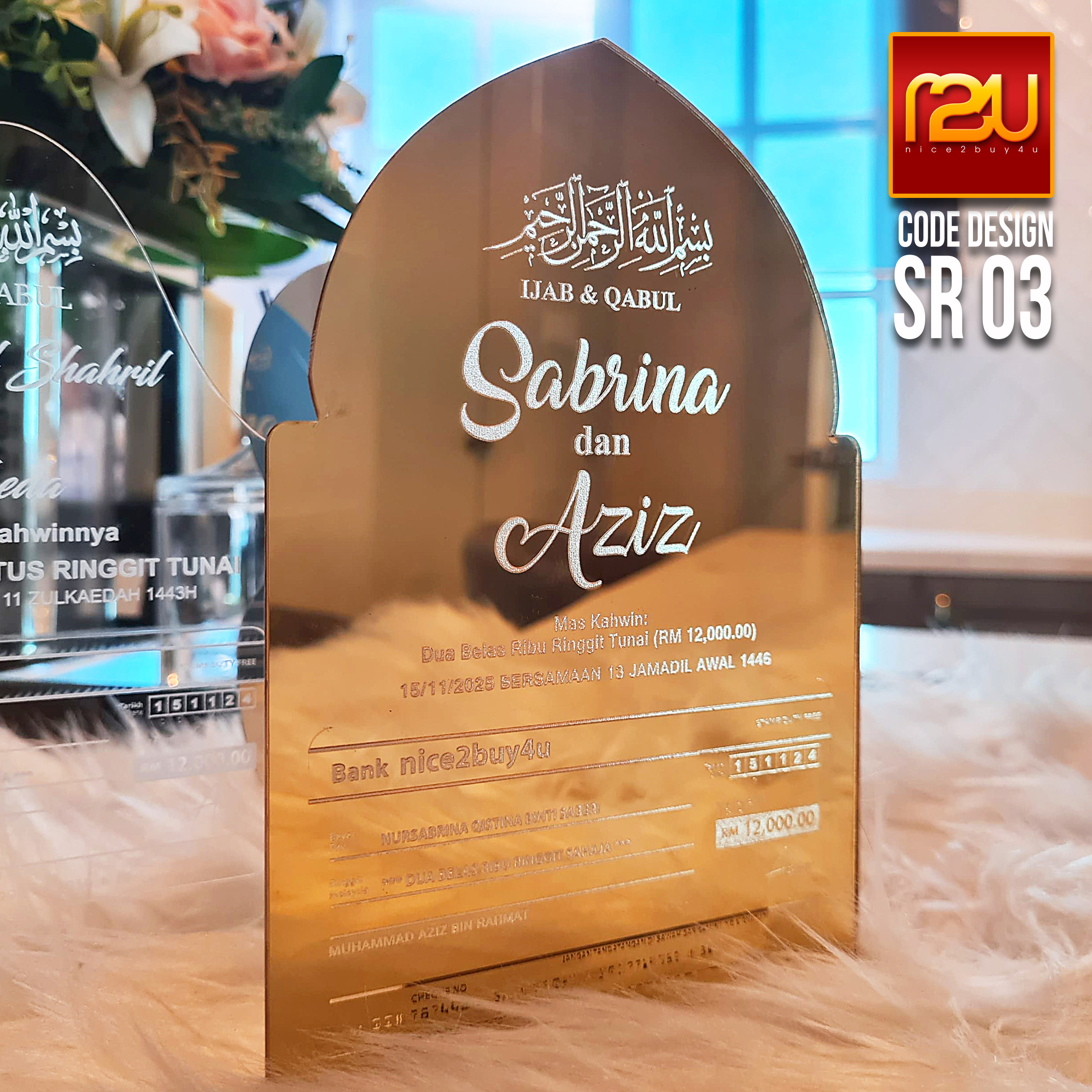 CEK HANTARAN / PLAT HANTARAN | REPLIKA HANTARAN | REPLIKA MAS KAHWIN ...