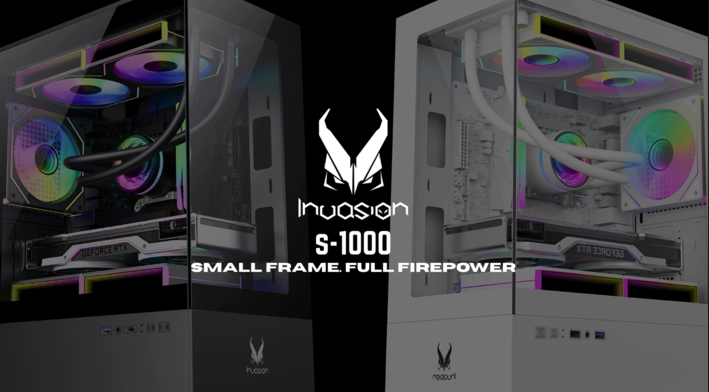 INVASION M-ATX S-1000 TG GAMING CASE WITH 4 PCI EXPANSION SLOTS - PC ...