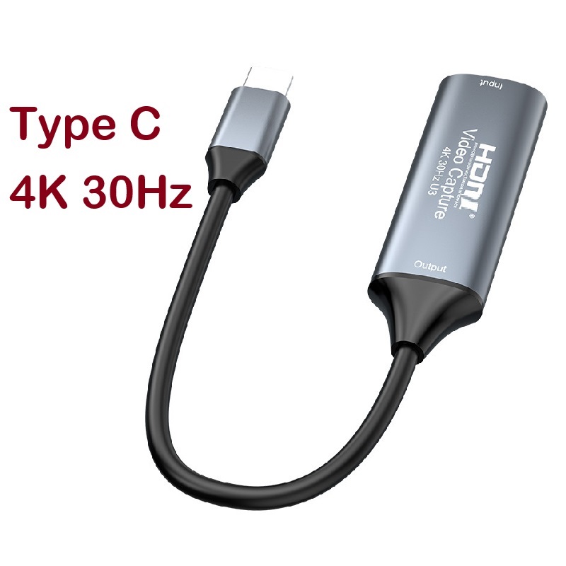 Type C USB-C HDTV Capture Card 4K Input Output Video Record DSLR Camera ...