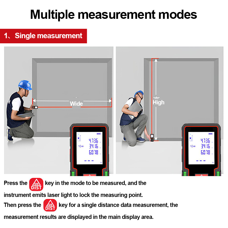 40M 100M Laser Distance Meter Laser range Finder Measurement Tool ...