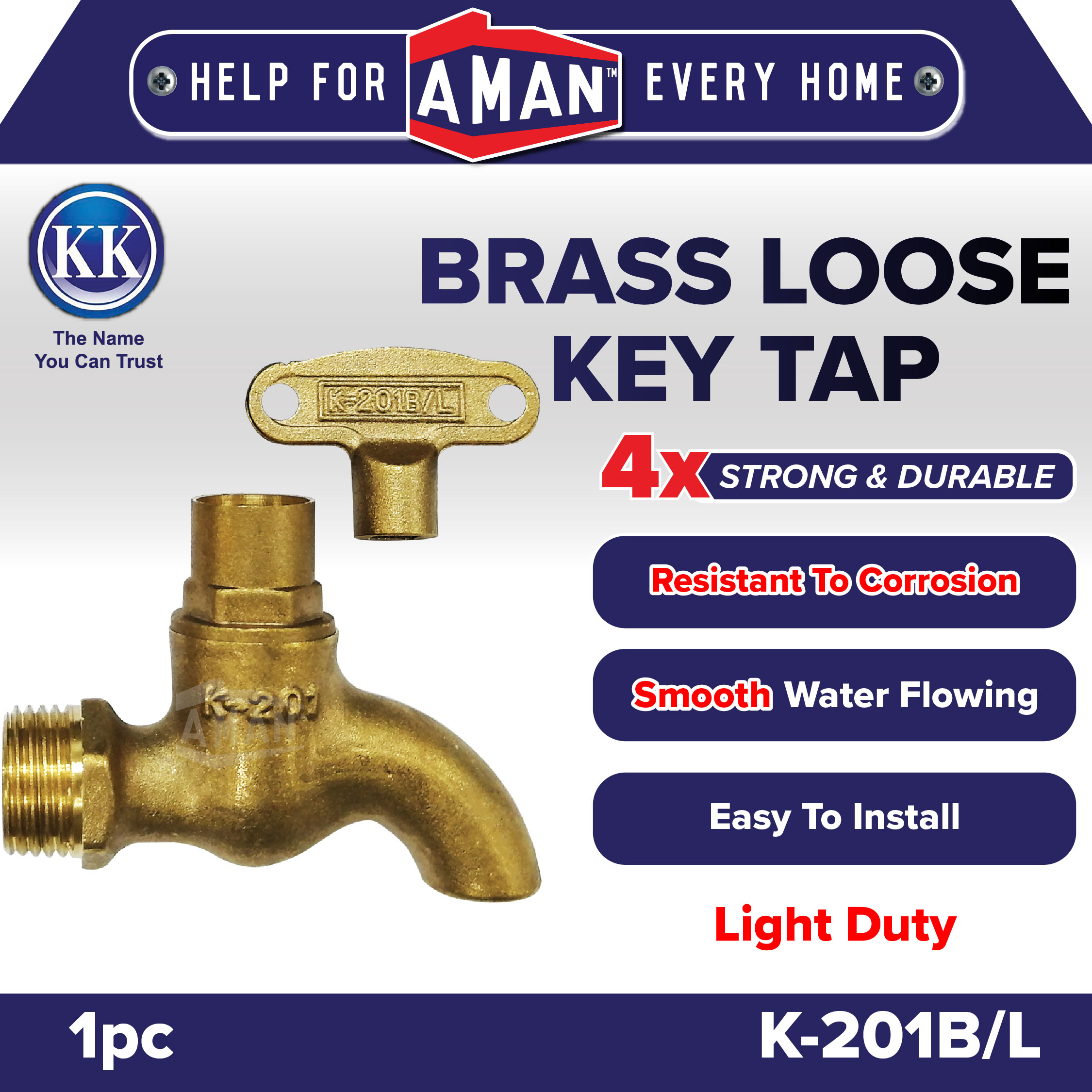 KK BRAND Brass Bib Tap Brass Loose Key Tap Ceramic Valve Bib Water Tap Wall Tap Bibtap Faucet ...