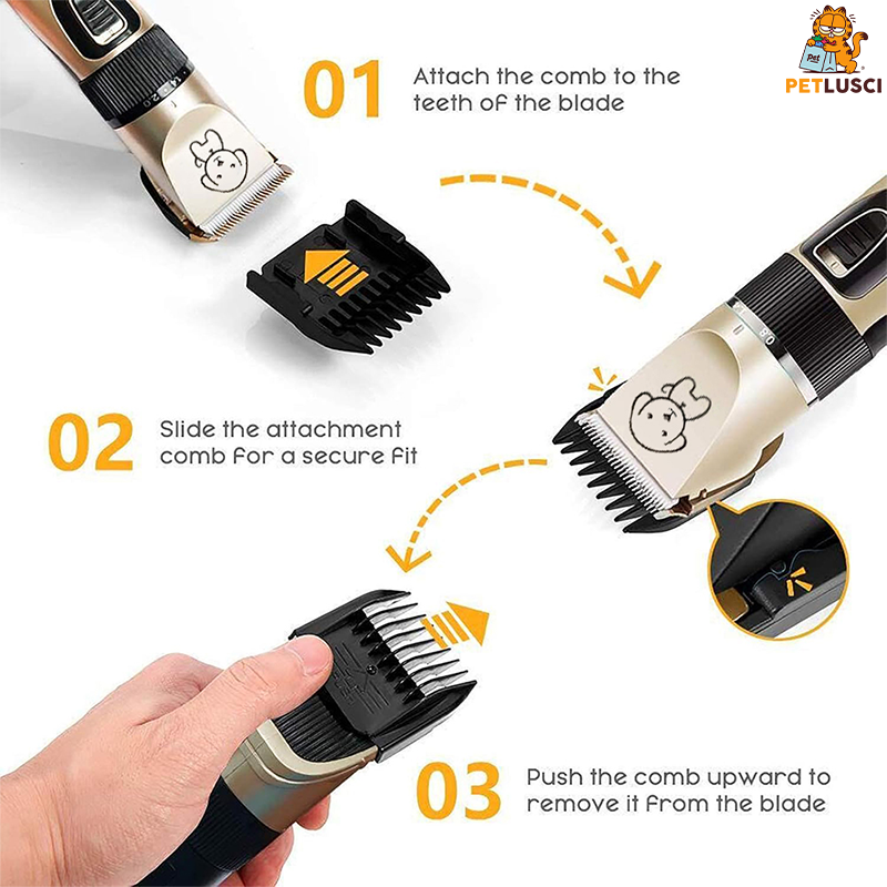 Pet Hair Clipper Grooming Kit Animal Pet Shaver Cat Dog Hair Trimmer ...