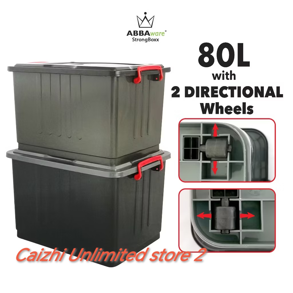 ABBAware 80L storage box with wheels | Shopee Malaysia
