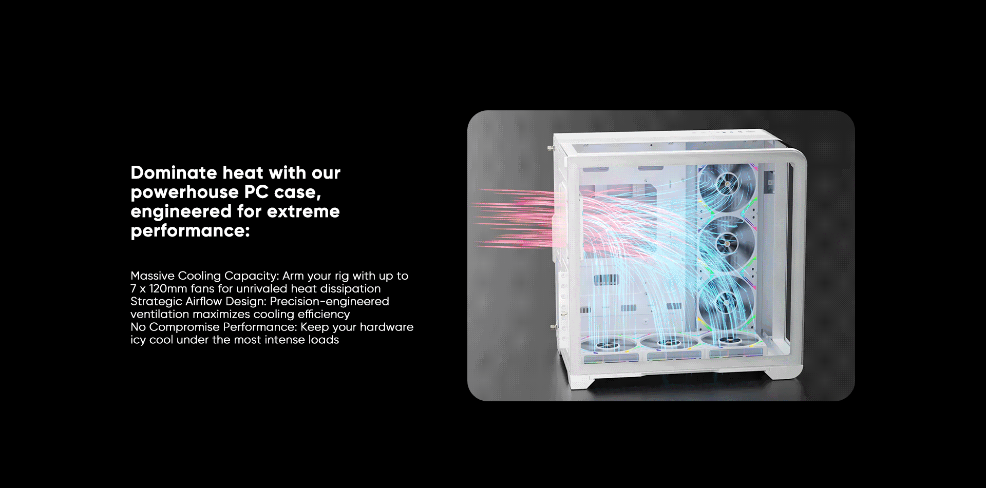 1st Player RT7 ATX Gaming Casing Tempered Glass USB-C Support with LCD ...