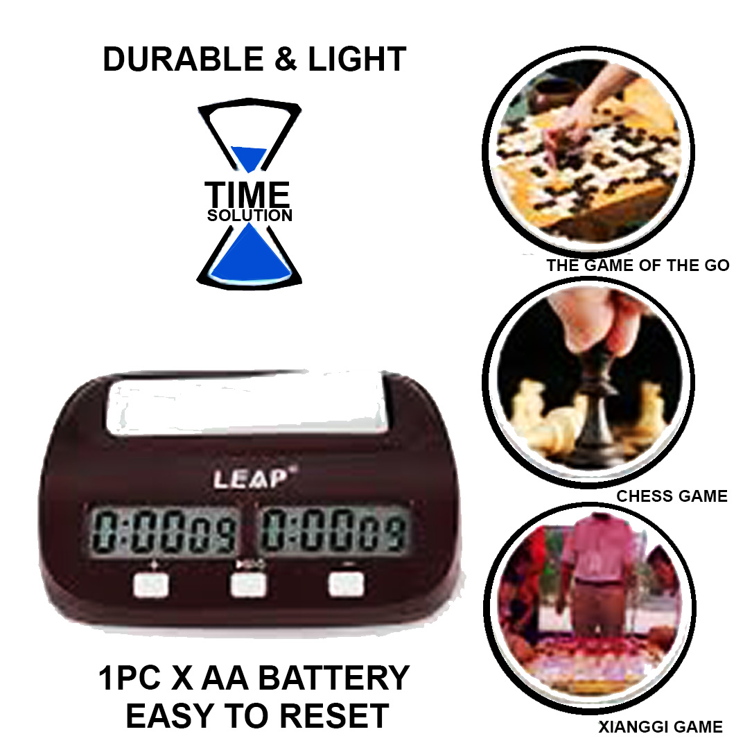 Chess Clock Digital LEAP Brand PQ9907S Count Up/ Down Timer (Wine Red ...
