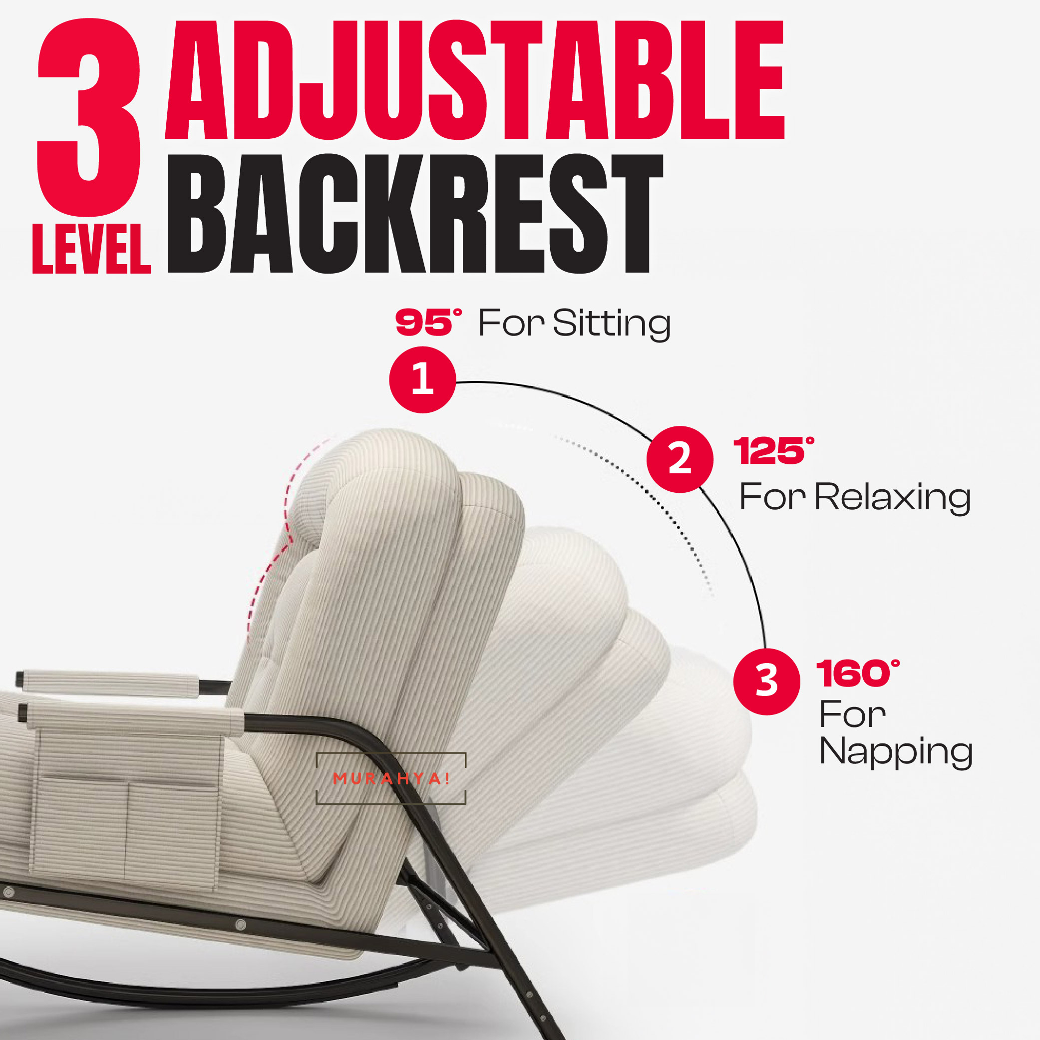 Rocking Lazy Chair Living Room Recliner Chair Adult Balcony Leisure ...