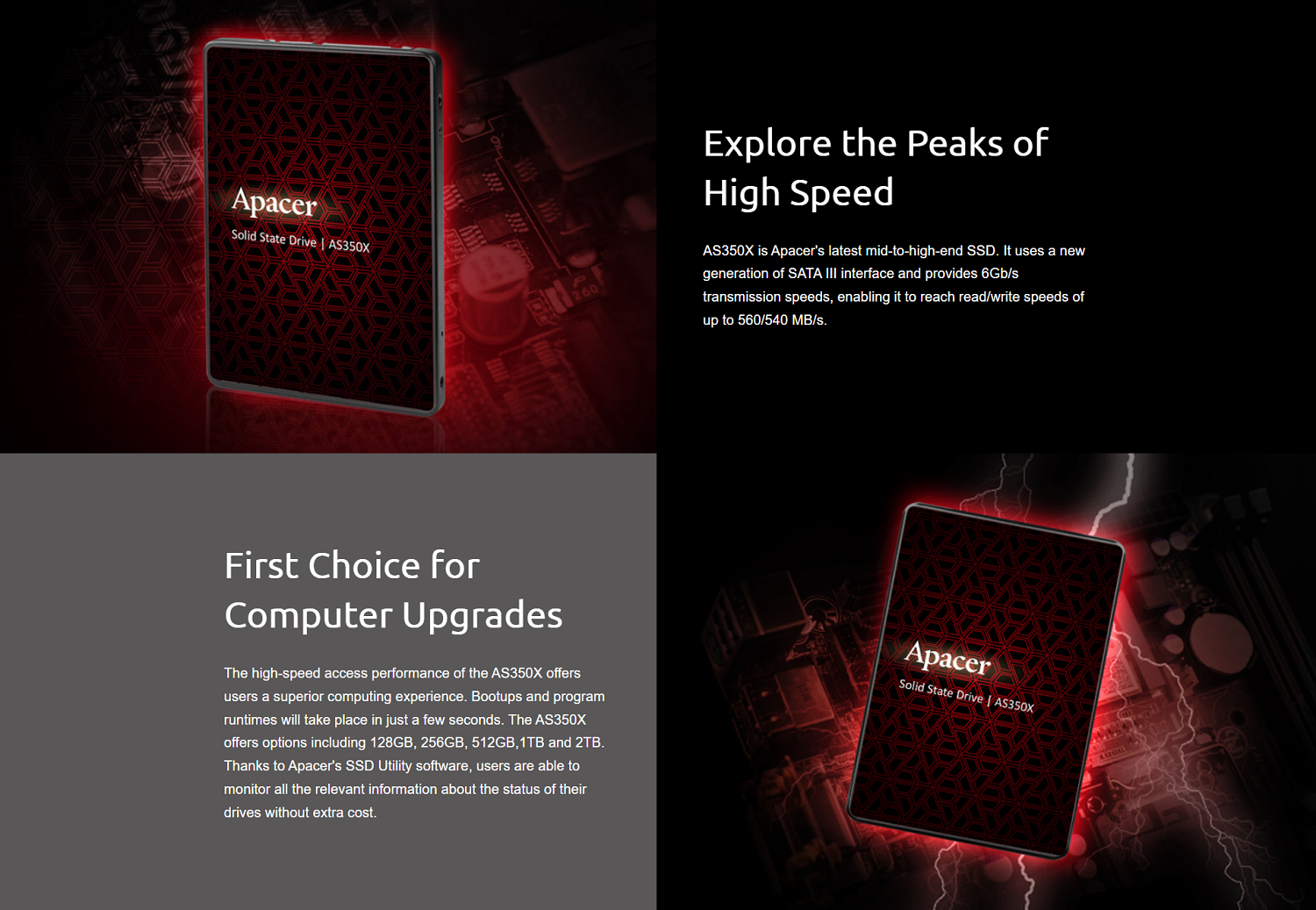 APACER AS350X 2.5" INT SSD PANTHER SATA III INTERNAL SOLID STATE DRIVE ...