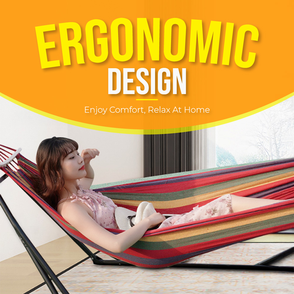 Hammock set with stand Buaian gantung outdoor portable camping hammock ...