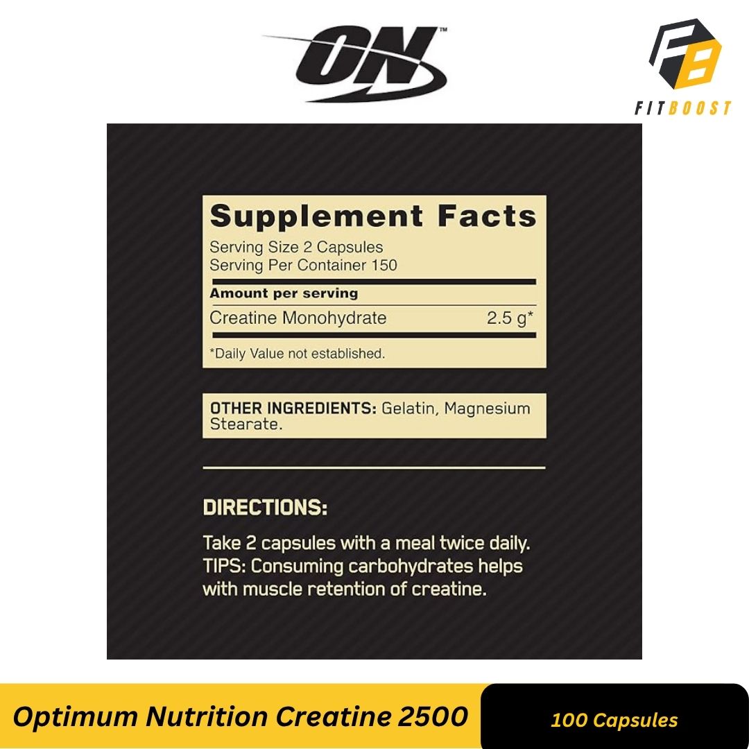 Optimum Nutrition,Creatine 2500 Caps,100 Capsules | Shopee Malaysia