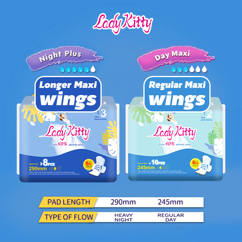 Day-use sanitary napkins Ultra Thin Extra Long with Wings comfort for ...