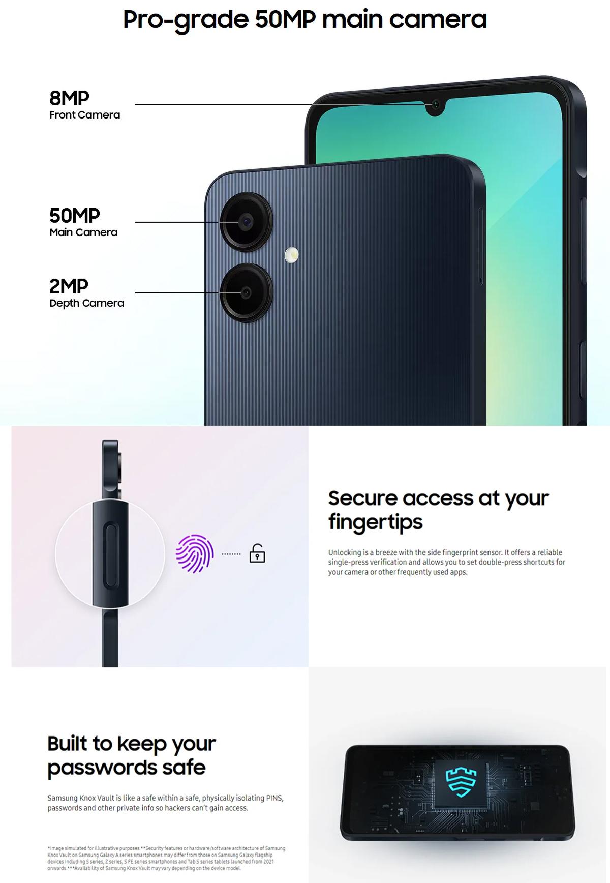 Samsung Galaxy A07 8GB + 256GB / A06 4G/5G Smartphone (4GB/6GB/+128GB ...