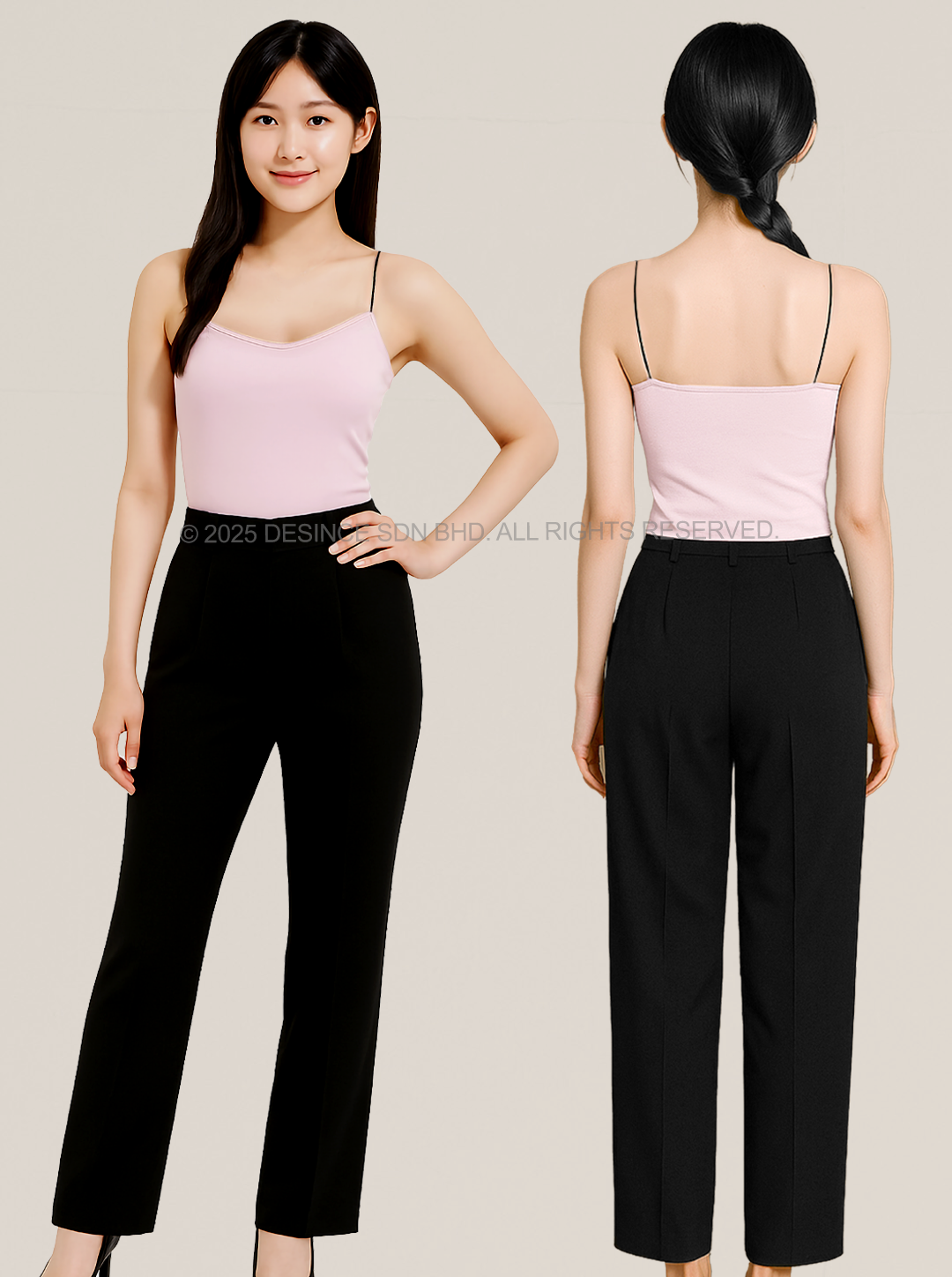 🇲🇾 DESINCE Women Thin Strap Singlet With Pad Woman Sexy Tank Top Solid ...