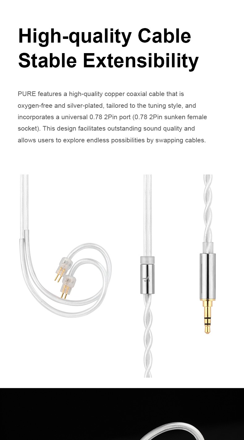 Truthear Pure, Hybrid In-Ear Monitors: 1DD+3BA with DLP-3D Printed Shell & Coaxial Cable IEM ...