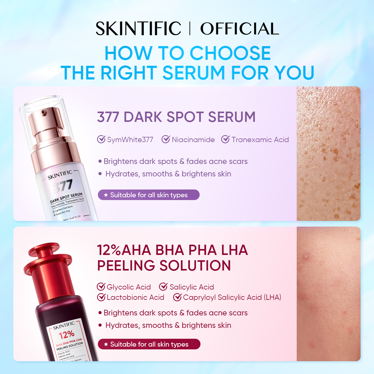 【SKINTIFIC Serums】Peeling Solution/Vitamin C Serum/ Salicylic Acid Acne ...