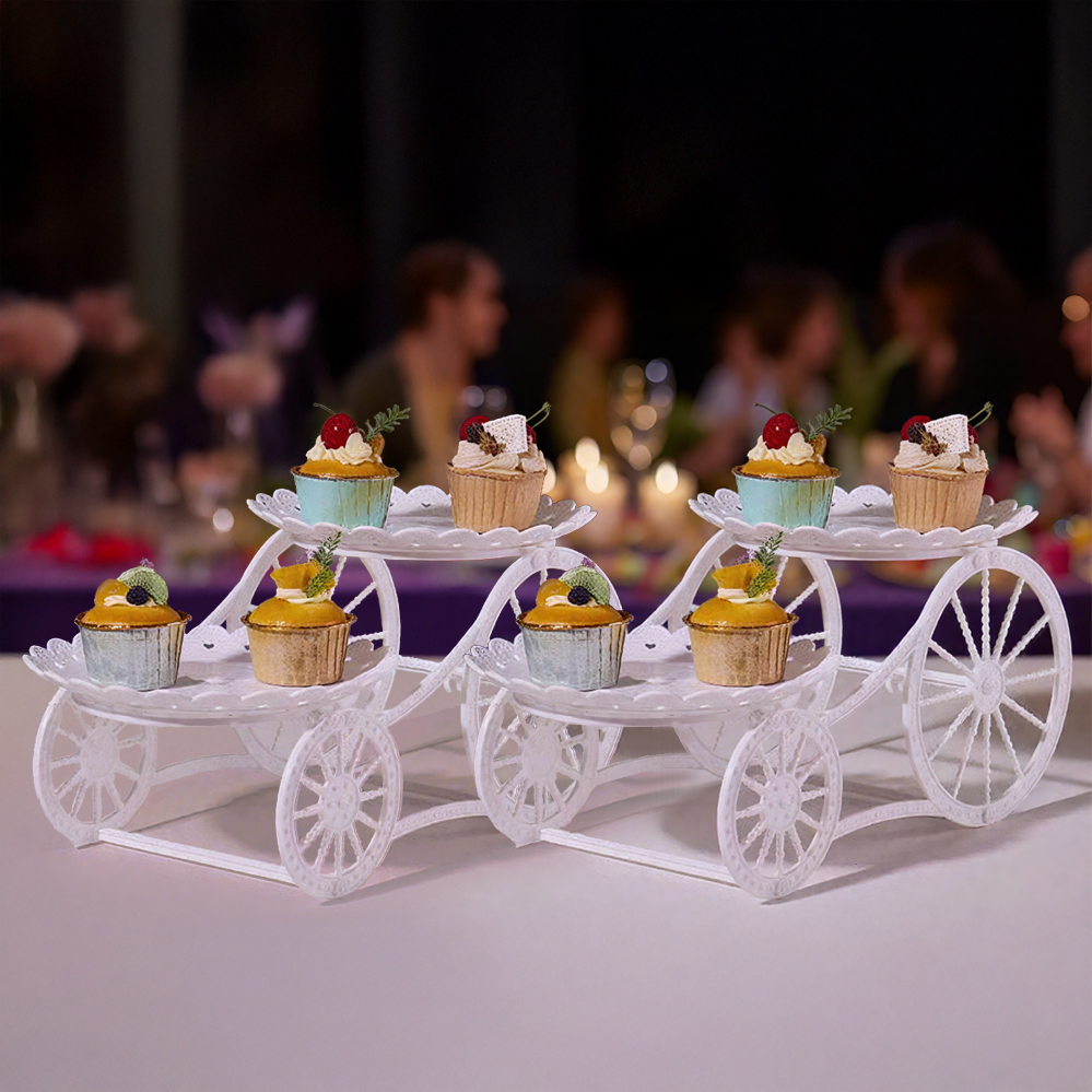 2/3 Tier Dessert Display Rack Fruit Tray Cupcake Cake Stand Tea Plate ...