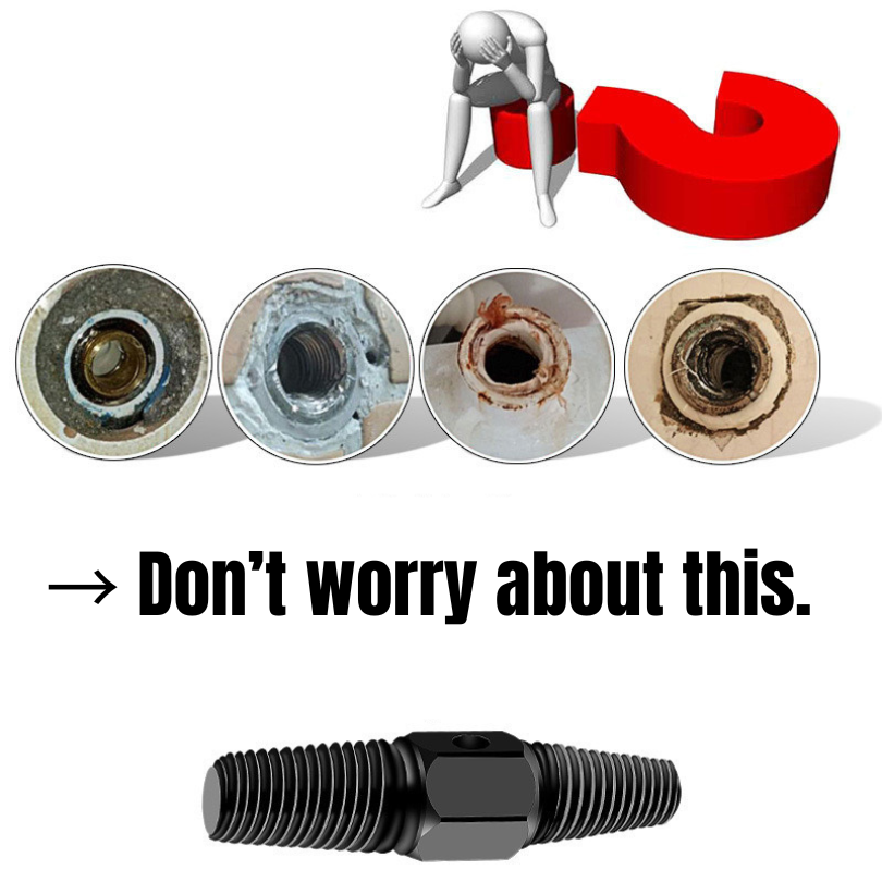 【2 WAY】 Broken Pipe Extractor Remover With Handle 1/2" - 3/4" M25-M50 ...
