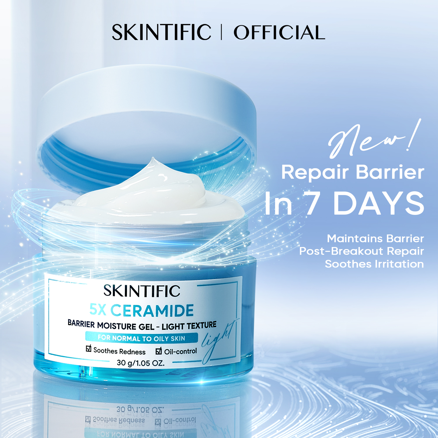 SKINTIFIC 5X Ceramide Moisture Gel Light-Texture Oil-control ...