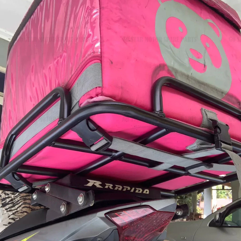 Motorcycle Delivery Bag Rack Universal Carrier Tailstock Rear Seat Grab ...