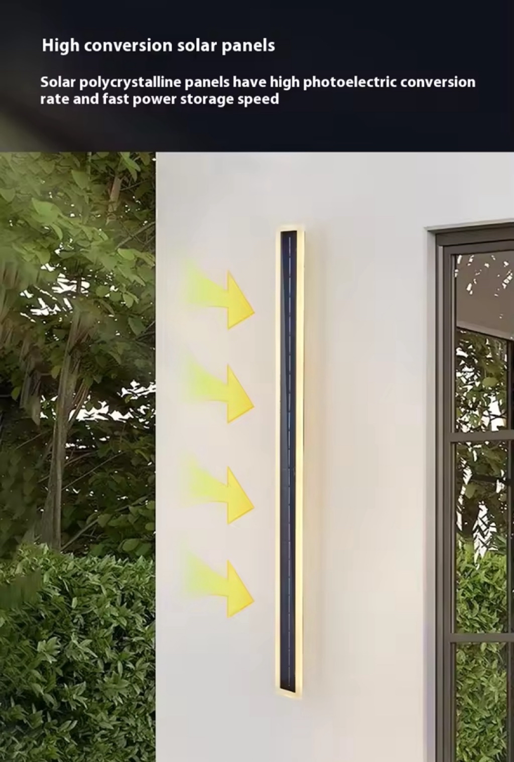 Solar wall lamp waterproof outdoor IP65 line lamp villa garden ...
