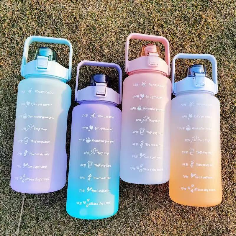 *Ready Stock* 2L Large Capacity Sport Water Bottle with Straw Handle ...
