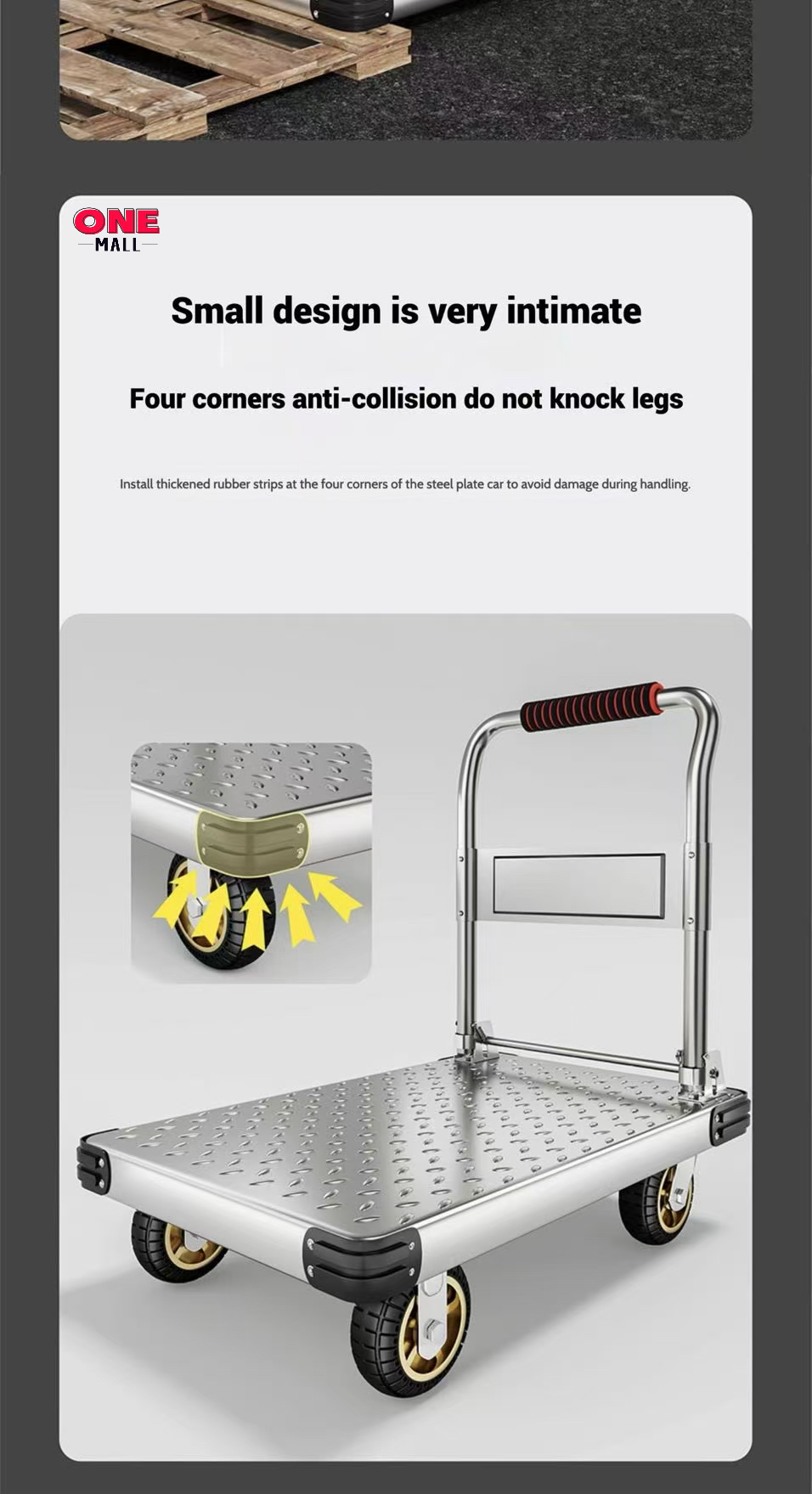 Trolley with Wheel Heavy Duty Troli Letak Barang Foldable Hand Truck ...