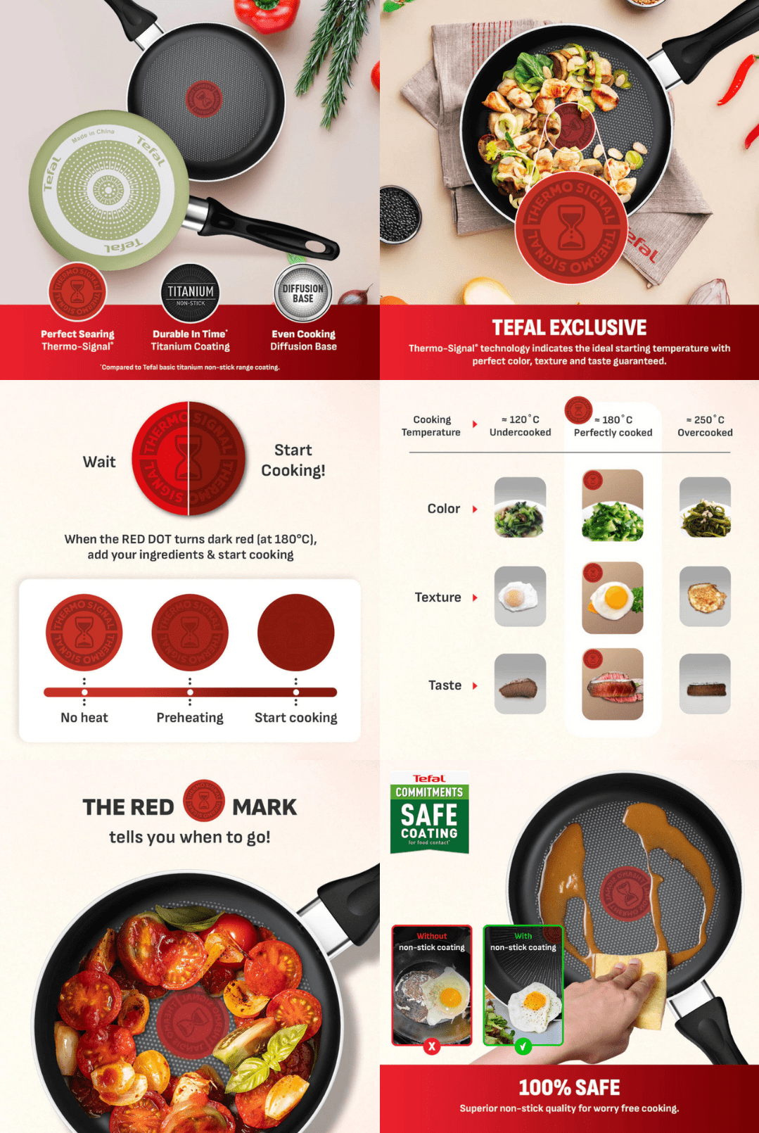 [Festival Promo] Tefal 3/5/7pcs Set Non Stick Cookware Blossom Set ...