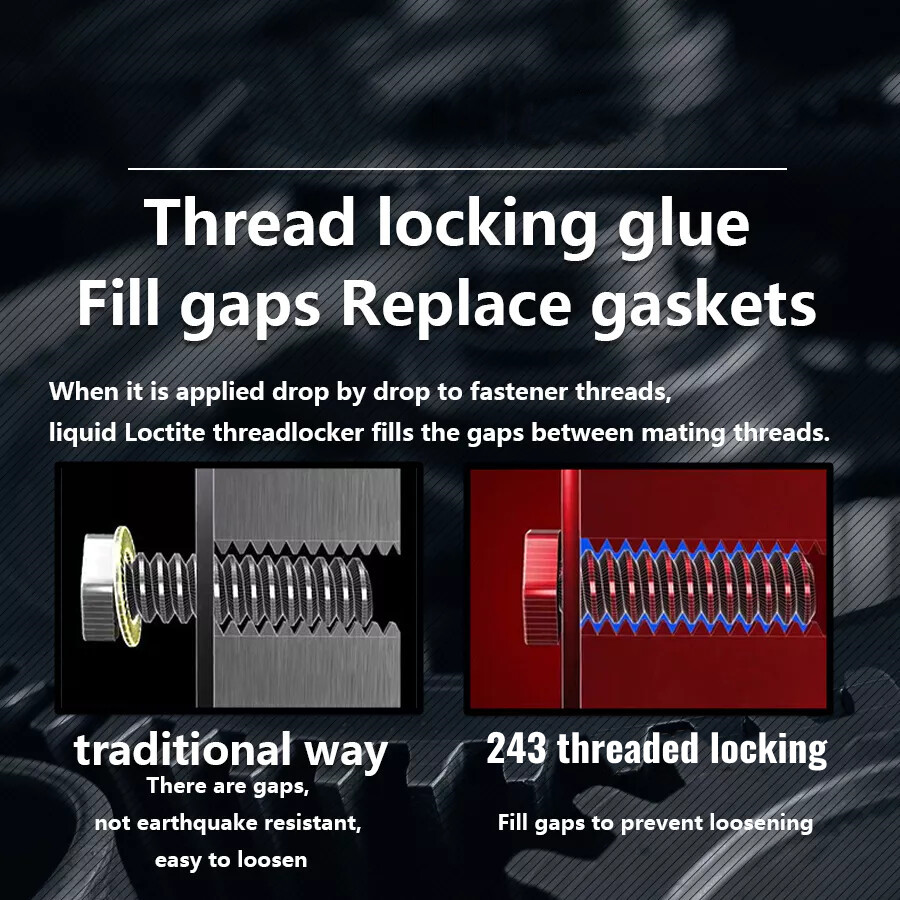 Thread locker 243 Lock tight glue Anaerobic Adhesive for Bolts Anti ...