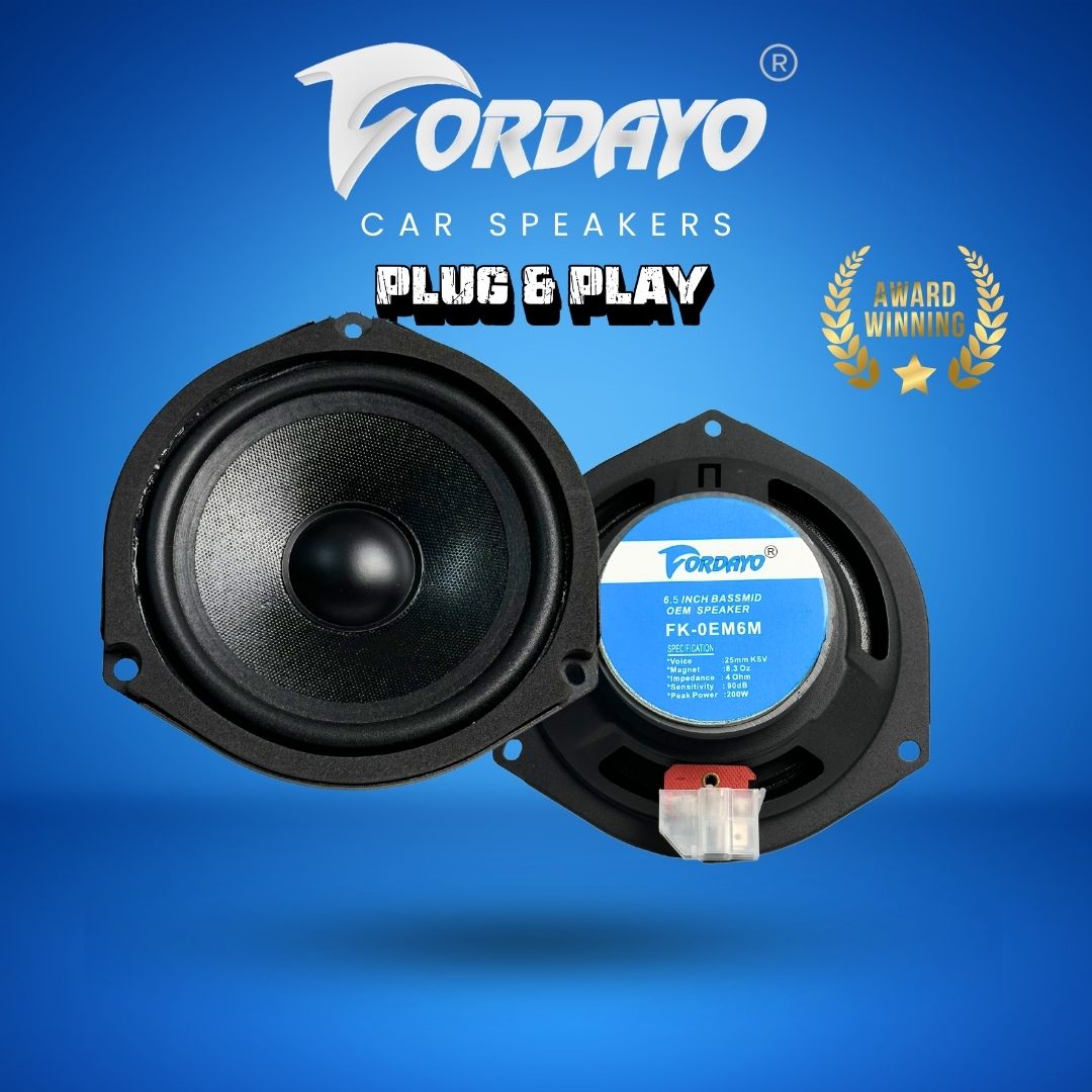 Fordayo Plug and Play Front & Rear Speaker For Perodua Axia Alza Myvi ...