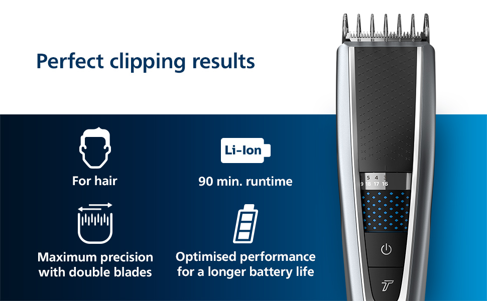 Philips Hairclipper Series 5000 Cordless Hair Clippers with Trim‑n‑Flow ...