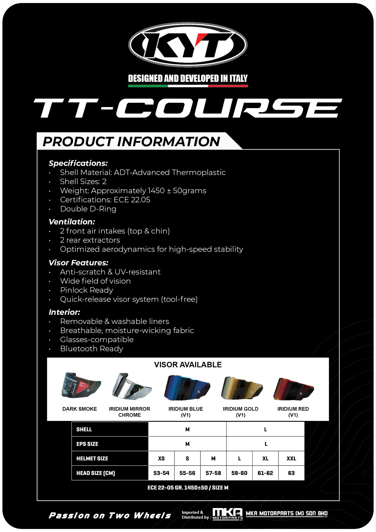 KYT HELMET TT COURSE SPACE MONKEY GLOSS - XL | Shopee Malaysia