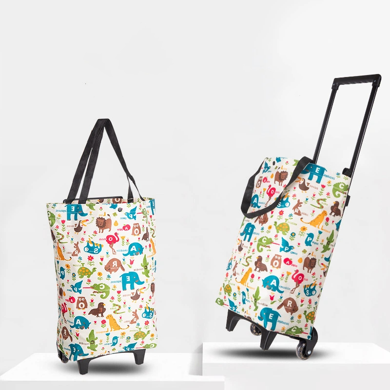 Beg Troli Beli-belah Foldable Collapsible Shopping Trolley Bag ...