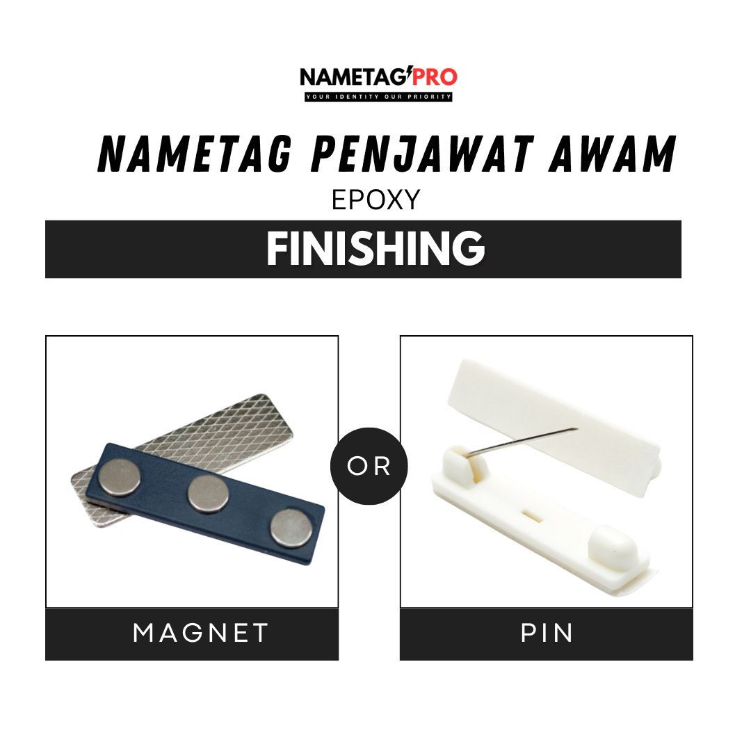 Name Tag Jata Negara Penjawat Awam 75x25mm Epoxy atau Engraving Plate ...