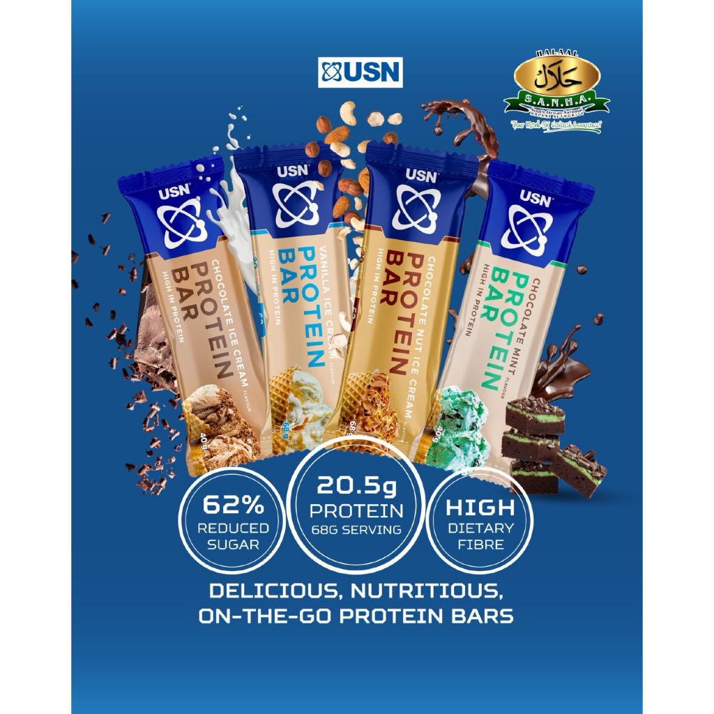 USN Energy Protein Bar Quite Bite Gym Snack Protin Bar (40g/ 68g ...