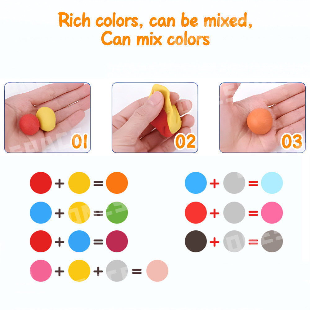 12/24/36 Colors Super Light Clay Set With Tools For Kids DIY Modeling ...