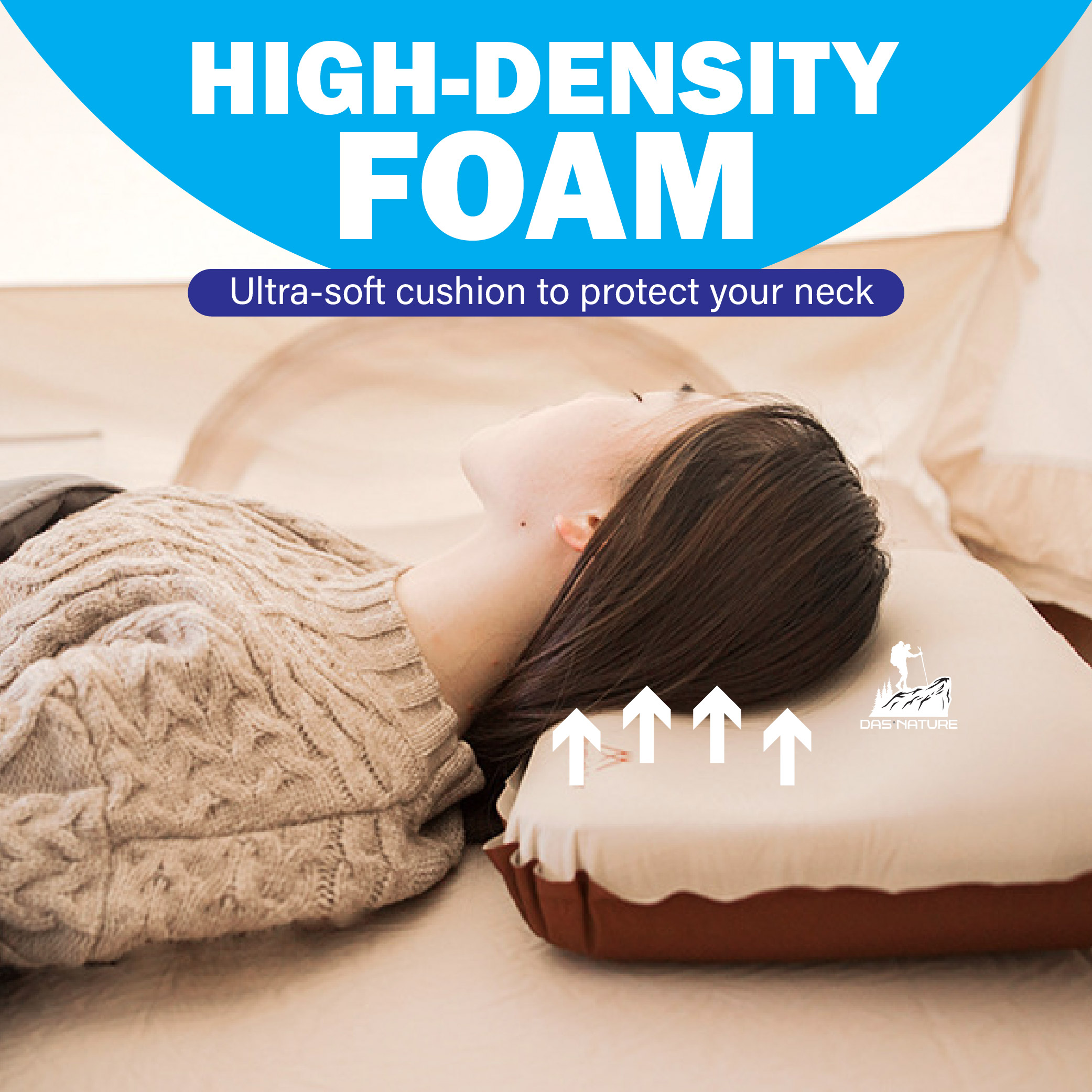 Das Nature™ Mounthiker Camping Pillow Travel Cheese Form Auto ...