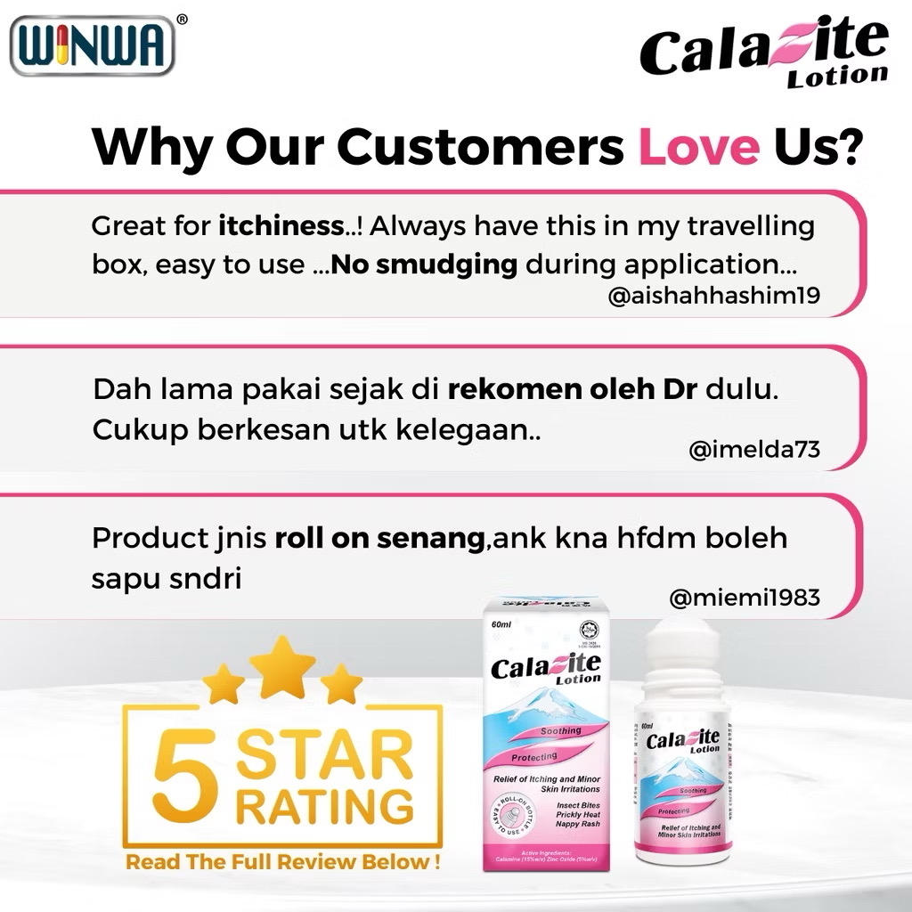 Calazite Calamine & Zinc Oxide Lotion (60ml) | Shopee Malaysia