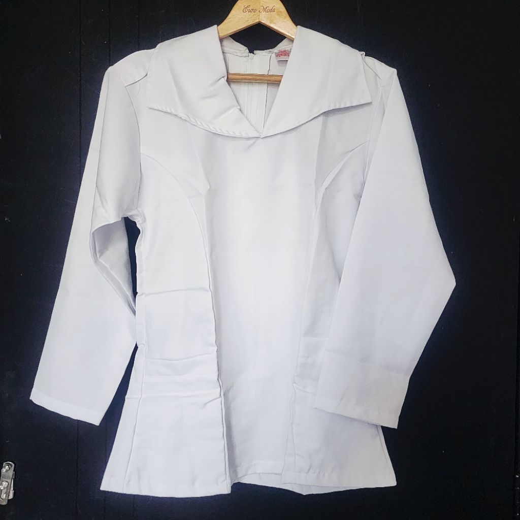 Baju uniform senjon putih St-John lengan panjang dan pendek ( Stock ...