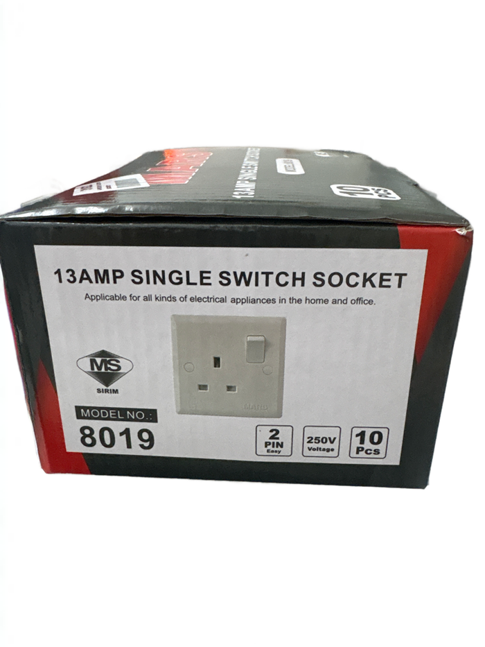 10 pcs plug socket soket plug 3 pin switch socket socket sirim | Shopee ...
