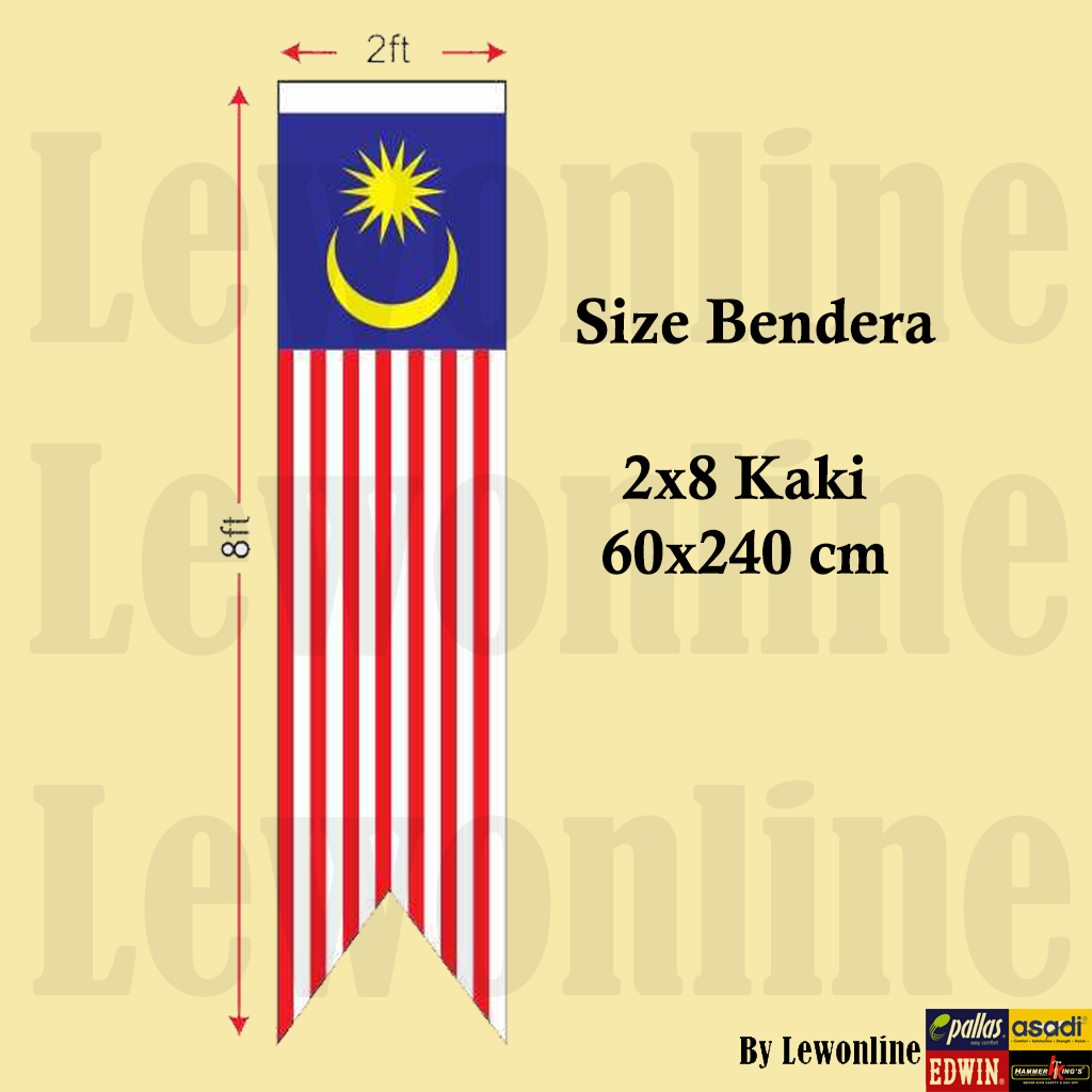 Malaysia Flag 2x4 3x6 2x8 / Bendera Malaysia 马来西亚国旗州旗 STB24 STB36 STB28 STB15 | Shopee Malaysia