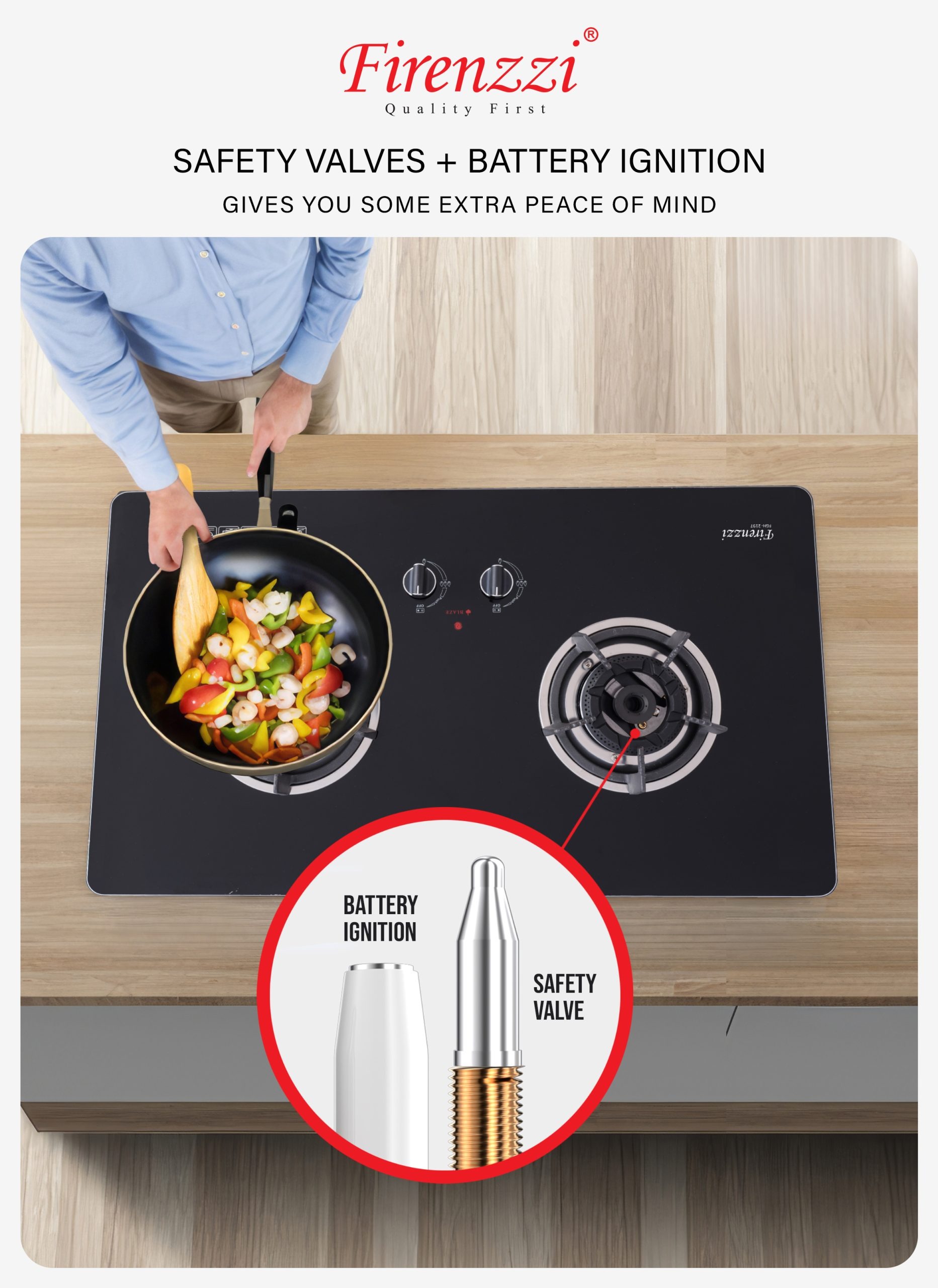 (Free Install) Firenzzi FGH-2197 Gas Hob | 2-Burner Tempered Glass ...