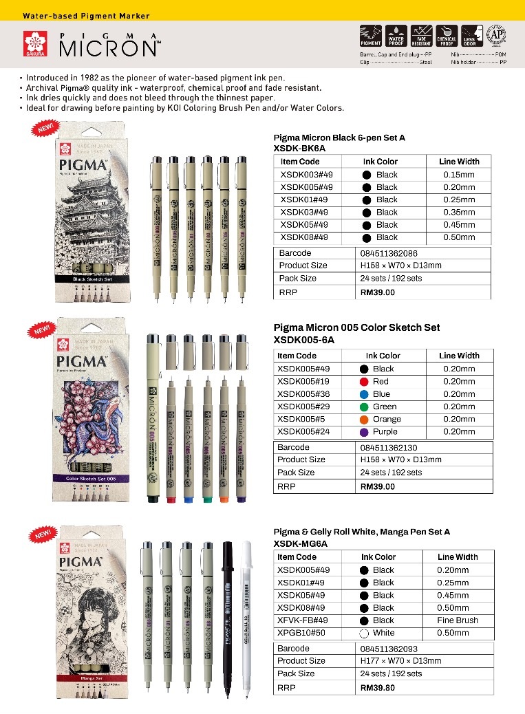 PIGMA MICRON SKETCH AND MANGA SET | Shopee Malaysia