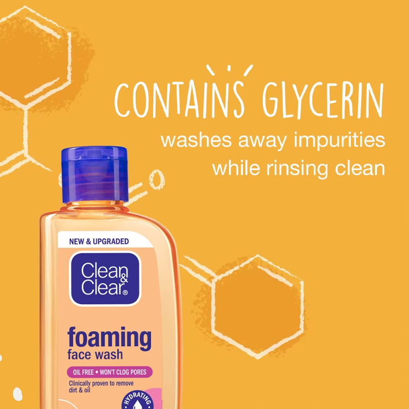 Clean Clear Foaming Face Wash 100ml Oil Free Won't Clog Pores ...